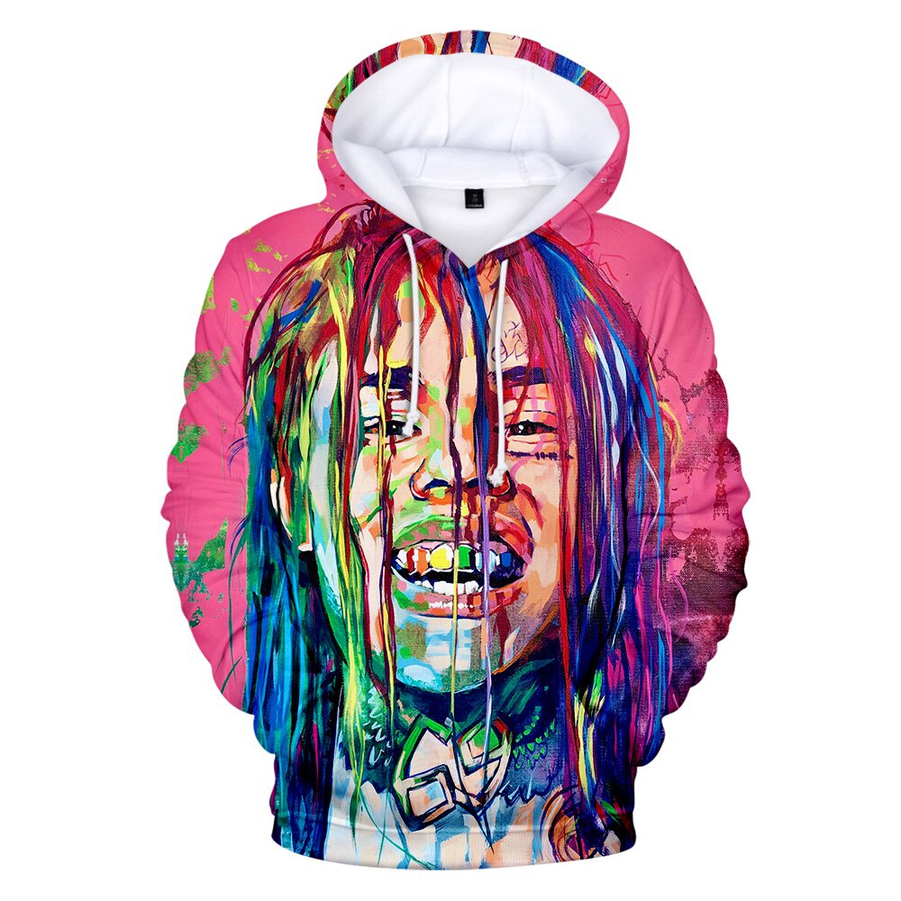 เสื้อกันหนาว มีฮู้ด พิมพ์ลาย U6Ix9Ine 6Ix9 สไตล์ยุโรป และอเมริกา 2022 ...