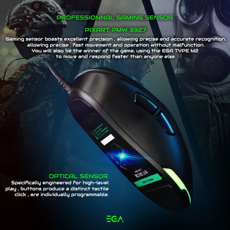 EGA Type M2 Gaming Mouse (เมาส์ เกมมิ่ง) - it_2u - ThaiPick