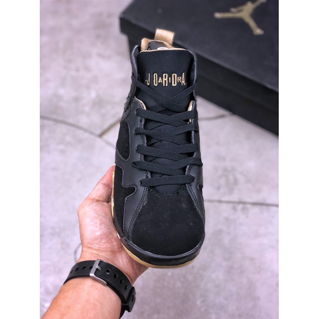 Air Jordan AJ7 รองเท้าสีดำทองสีดำ - stev9186.th - ThaiPick