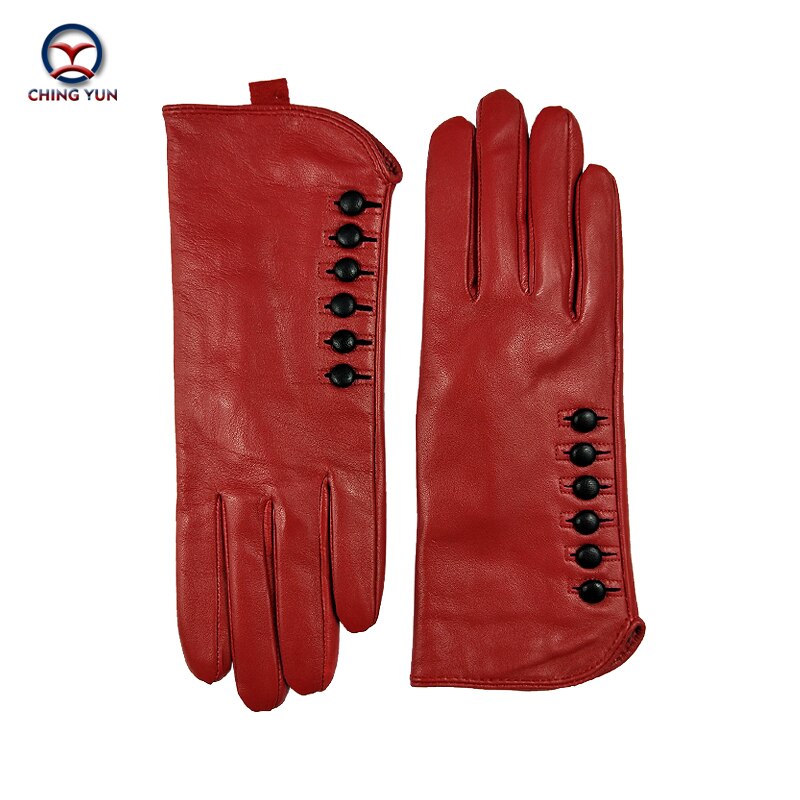 Please COD CHING YUN New Women Gloves Genuine Leather Winter Autumn ...