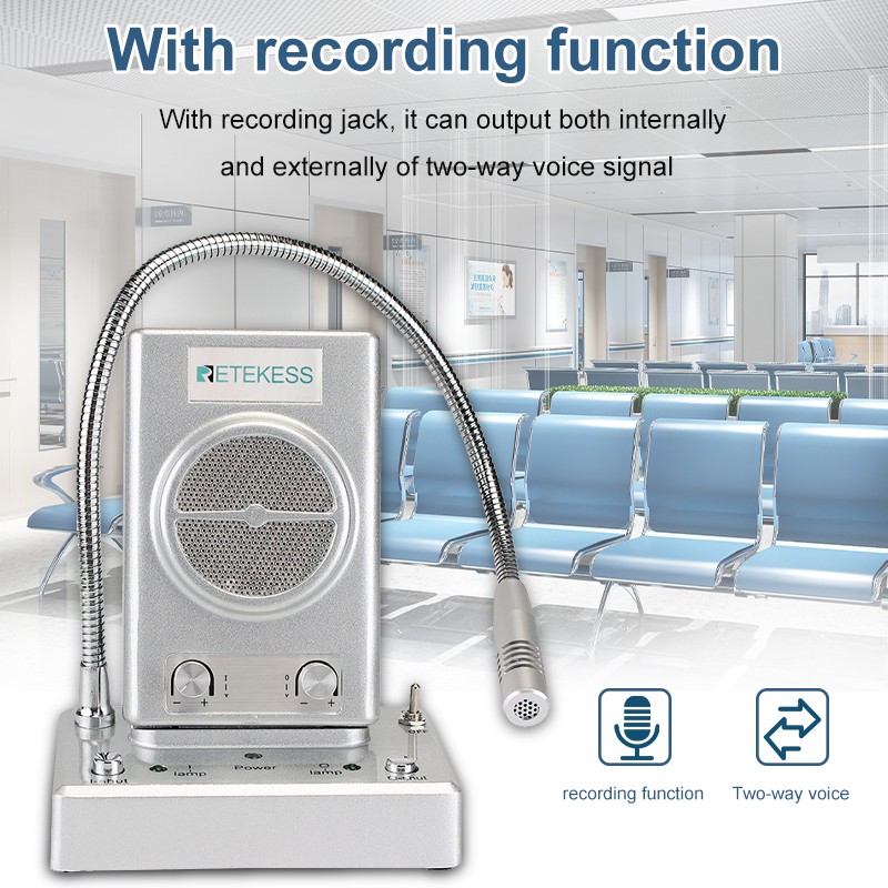 RETEKESS TW102 Window Speaker Intercom System Dual Way Anti ...