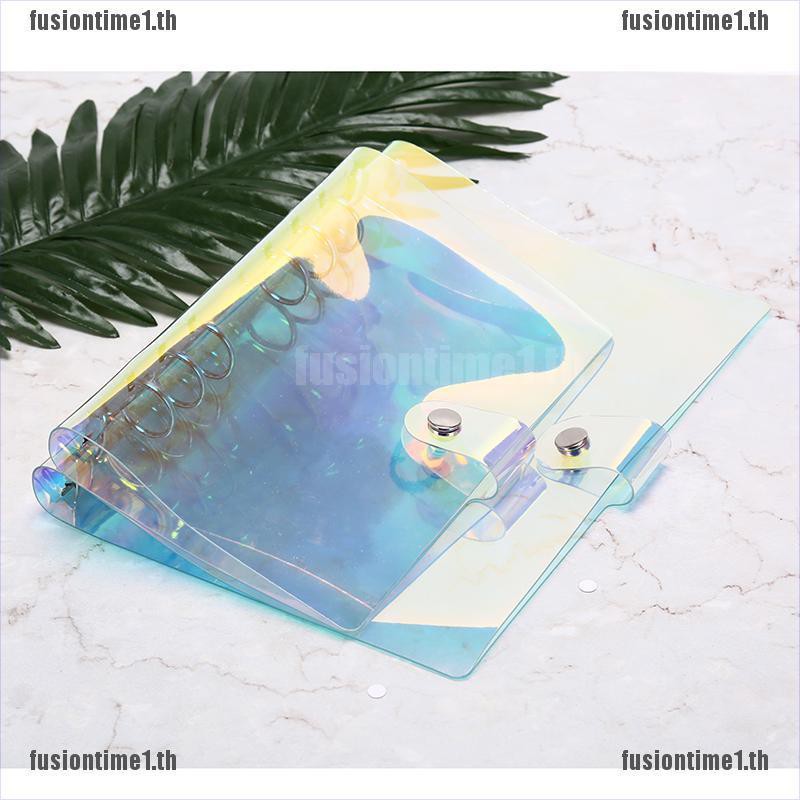 [Fusion] a5/a6 transparent laser binder loose leaf ring binder notebook ...