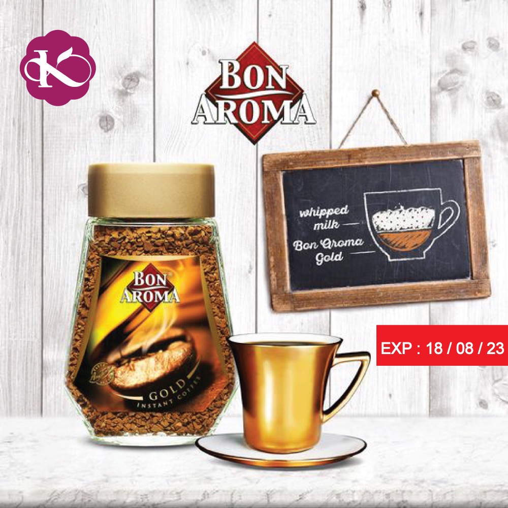 Bon Aroma Gold Espresso instant Coffee 100 g. กาแฟ aroma สำเร็จรูป บอนอ ...