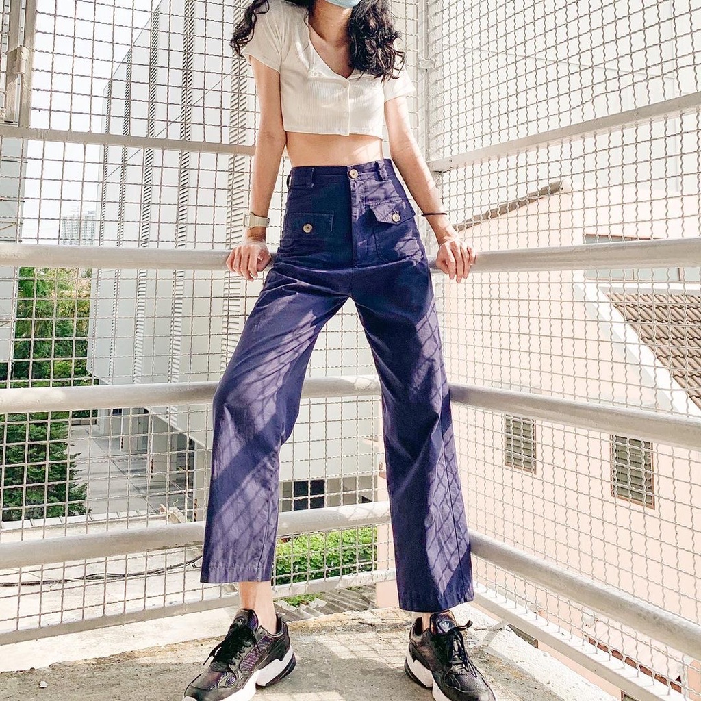 Lichi Lively Pants สินค้าพร้อมส่ง กางเกงเอวสูงขากระบอก แพทเทิร์นทรงสวย ...