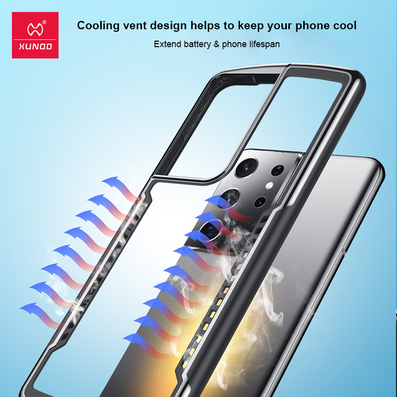 XUNDD for Samsung Galaxy S21 Ultra Matte Case Luxury Airbags Stronger Powerful Drop-proof Armor ...