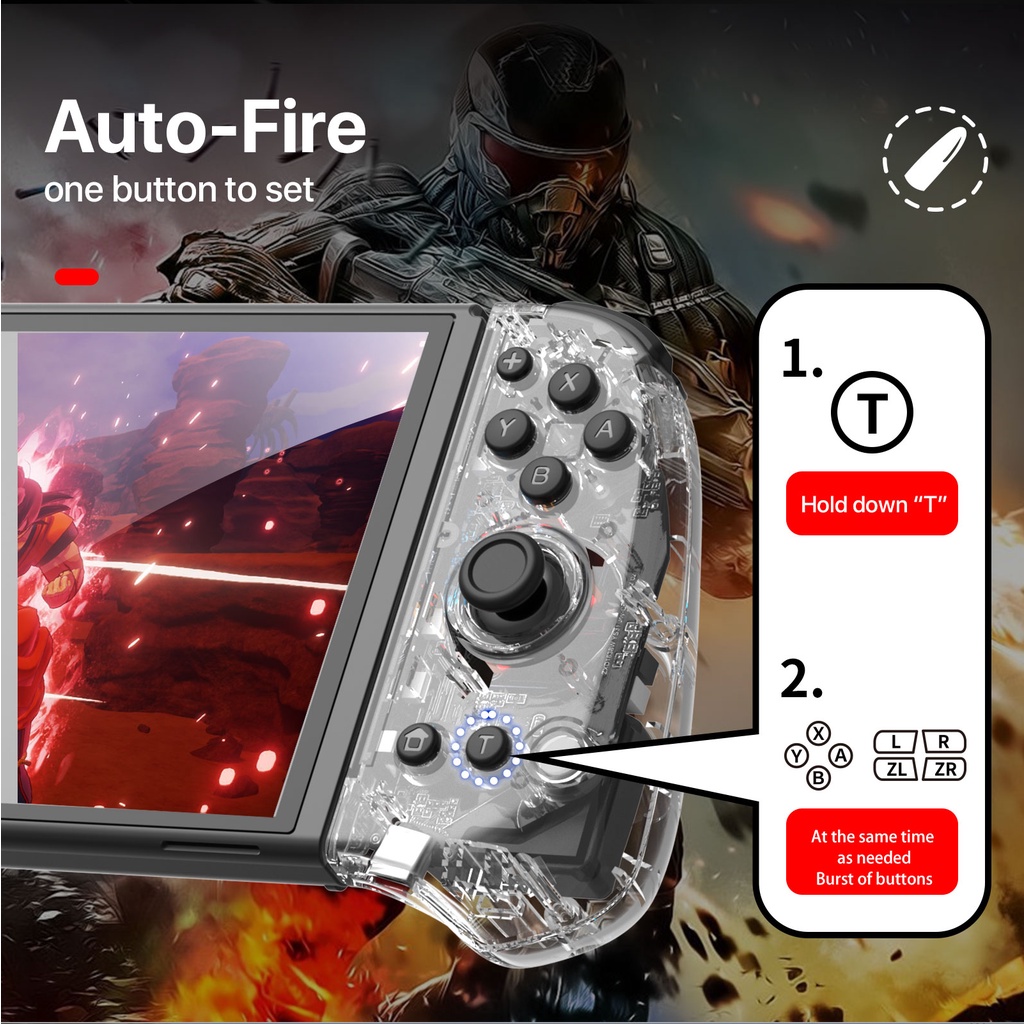 IINE คอนโทรลเลอร์ แบบใส สำหรับ Nintendo Switch - iineofficial.th - ThaiPick