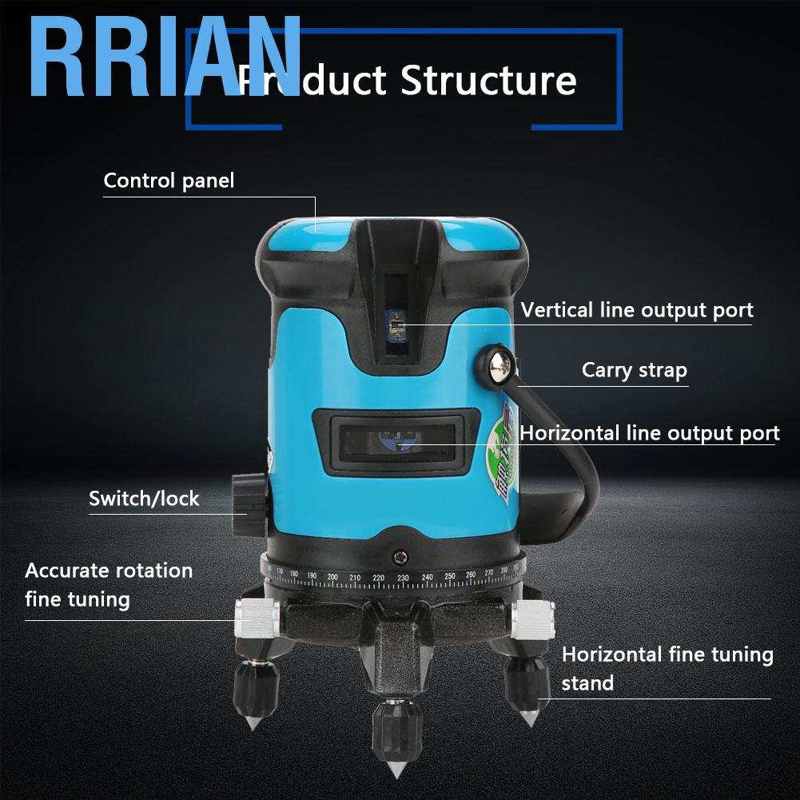 Rrian 235 Line เลเซอร์วัดระดับ 360 องศาแนวนอน 100-240v สีเขียว ...