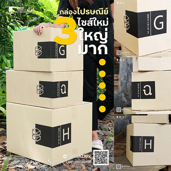 (แพ็คละ 10 ใบ) (ขายเป็นแพ็ค) กล่องไปรษณีย์ TSK BOX เบอร์ ฉGH แบบมีพิมพ์ กล่องไปรษณีย์ราคาโรงงาน ...