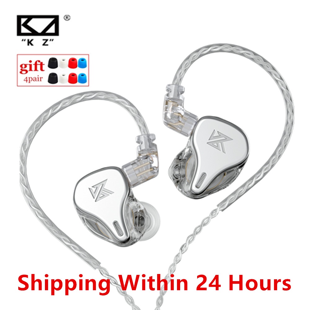 KZ-auriculares internos DQ6 3DD cascos deportivos de música HiFi con Cable plateado reemplazable ...
