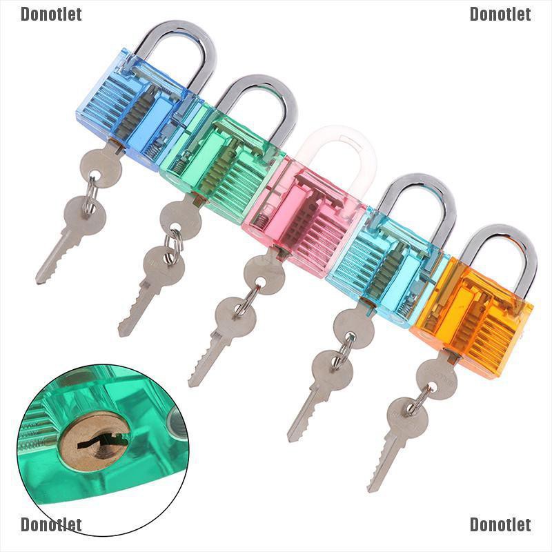 Donotlet Transparent Visible Pick Practice Padlock Lock With Key ...