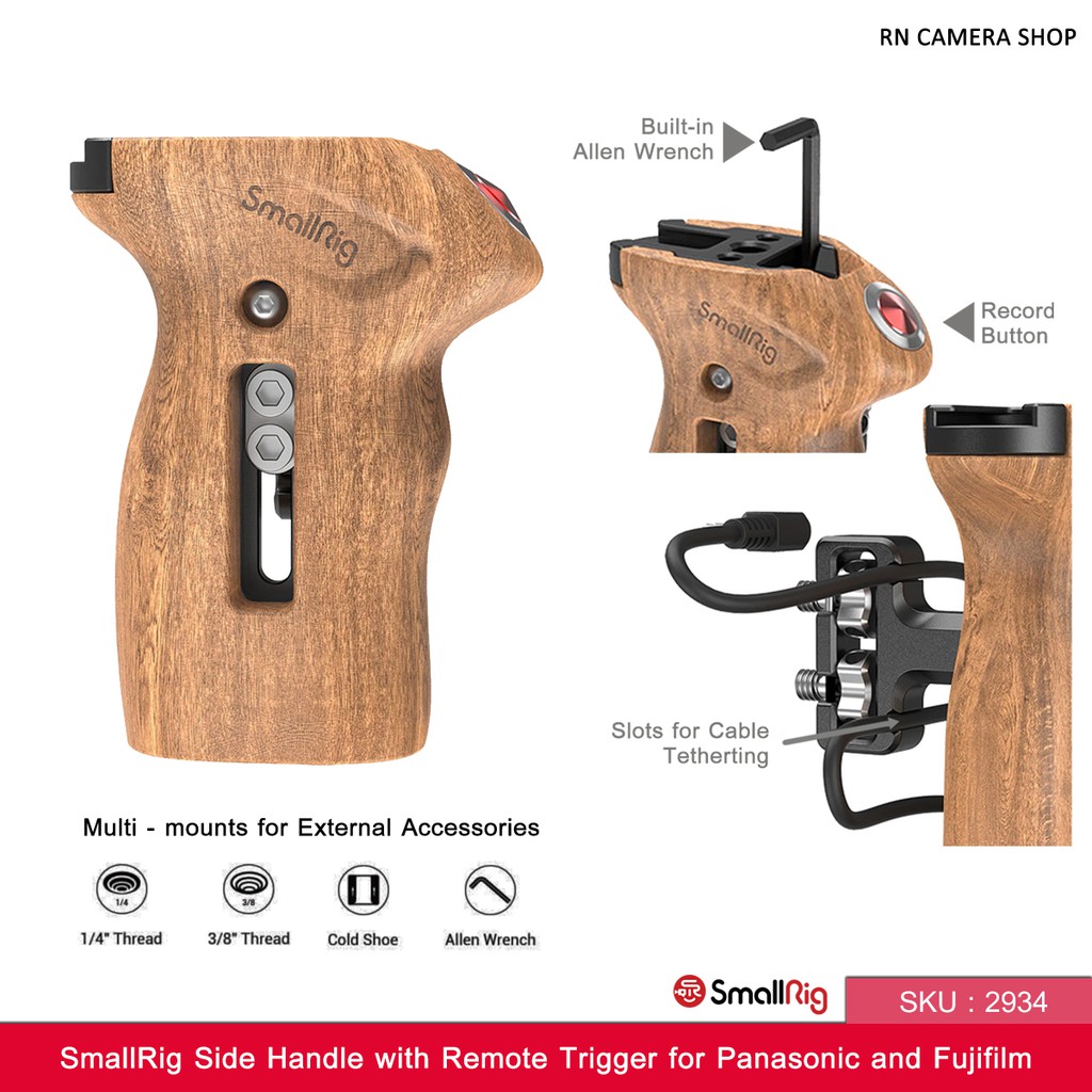 SmallRig Side Handle with Remote Trigger for Panasonic and Fujifilm ...
