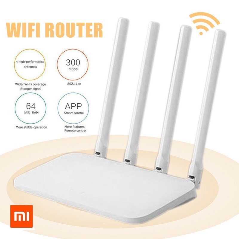 Xiaomi Mi เร้าเตอร์ WiFi ไร้สาย อัจฉริยะ 4C Mi WIFI Router 4C Smart APP ...