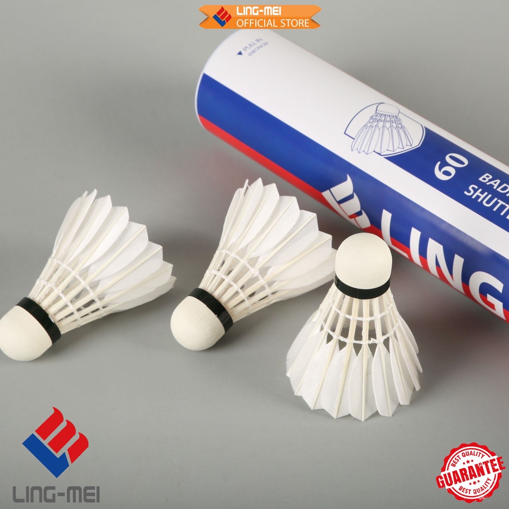 Ling-Mei รุ่น 60 ลูกแบดมินตันหลิงเหม่ย สปีด 76 ลูกแบดขนห่านเกรดพรีเมี่ ...