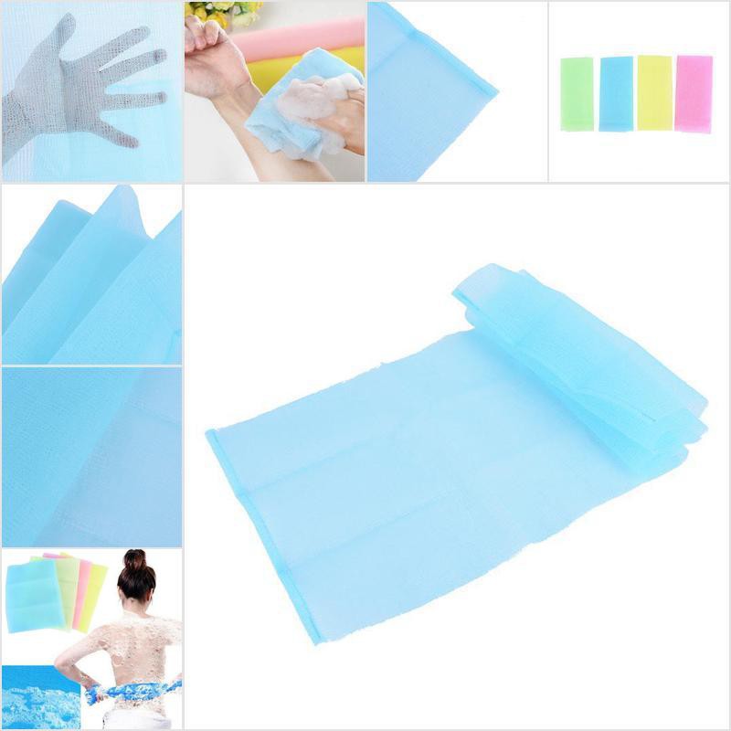 【Purpleredto】Nylon Mesh Bath Exfoliating Body Shower Bath Loofah Skin ...