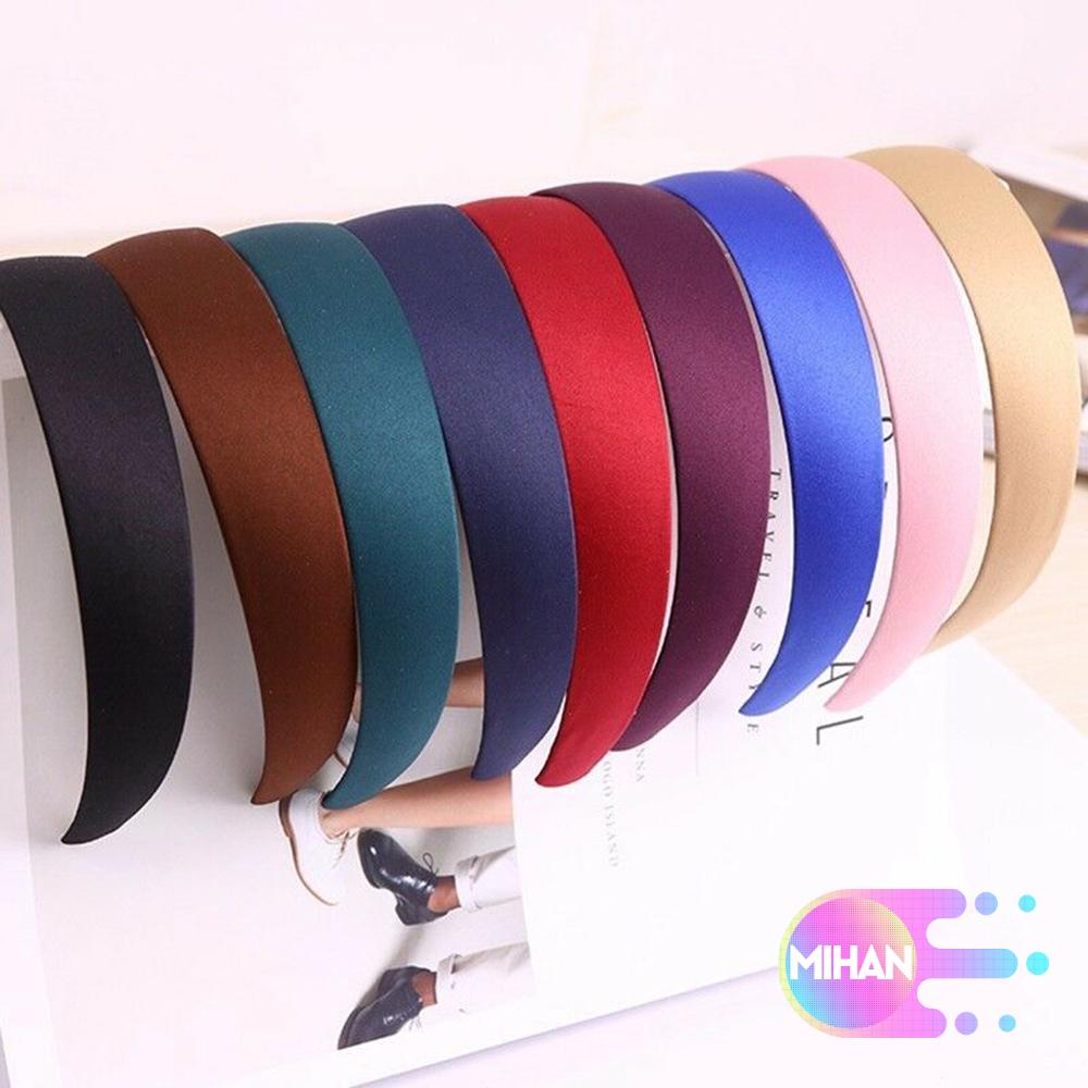 ALICE Mihan ที่คาดผมผ้าซาตินสีพื้น 8 สีสําหรับผู้หญิง | Shopee Thailand