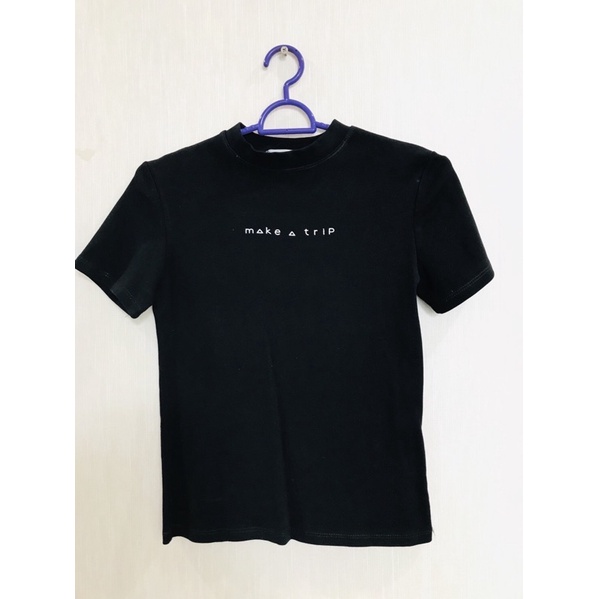 เสื้อแขนสั้นสีดำเรียบๆ | Shopee Thailand