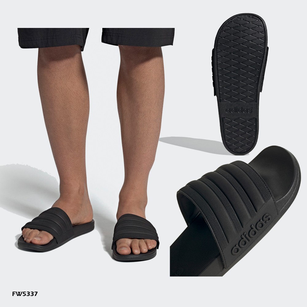 รองเท้าแตะ Adilette Comfort Slids สีดำ กรม เทา [ FW5337 S80997 EG1851 ...