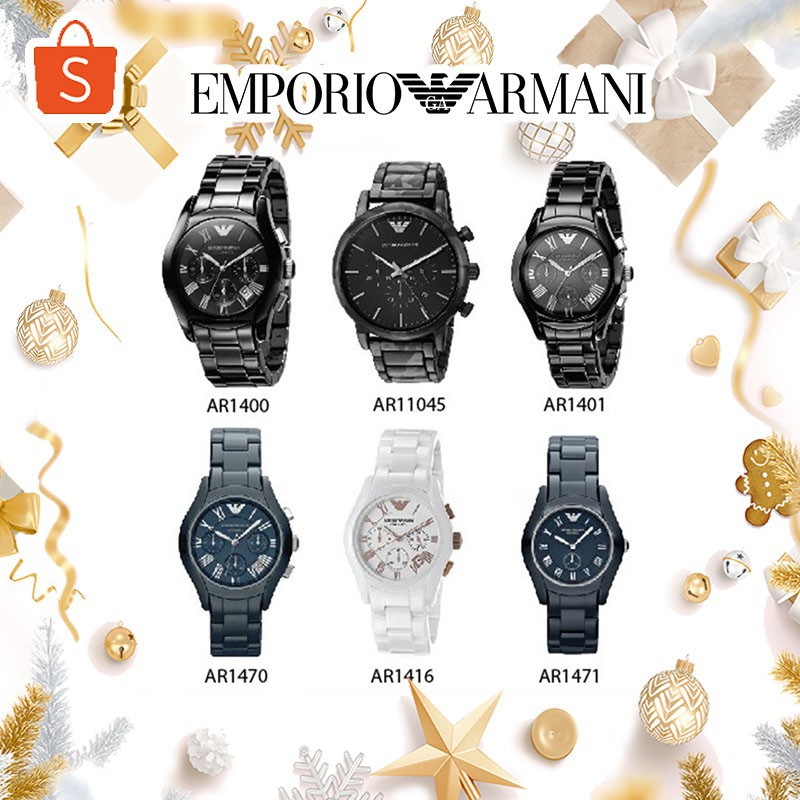 EMPORIO ARMANI ของแท้100 AR1400 AR1401 AR1416 นาฬิกาข้อมือแบรนด์เนมอามา ...