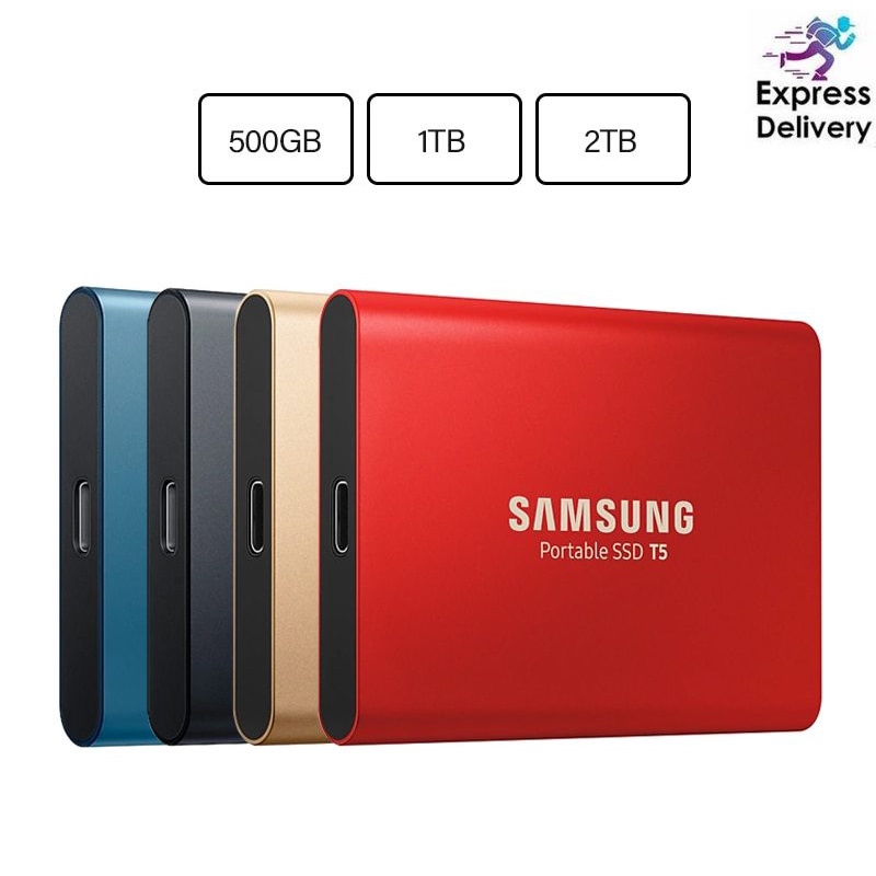 100% Original Samsung T5 Hardisk Eksternal SSD Usb 3.1 500GB 1TB ...