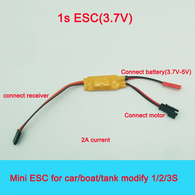 1 ชิ้นมินิ 1s 2s 3s 2a 5a แปรงแบบ Dual-way Esc Speed พร้อม 5v 1a Bec ...