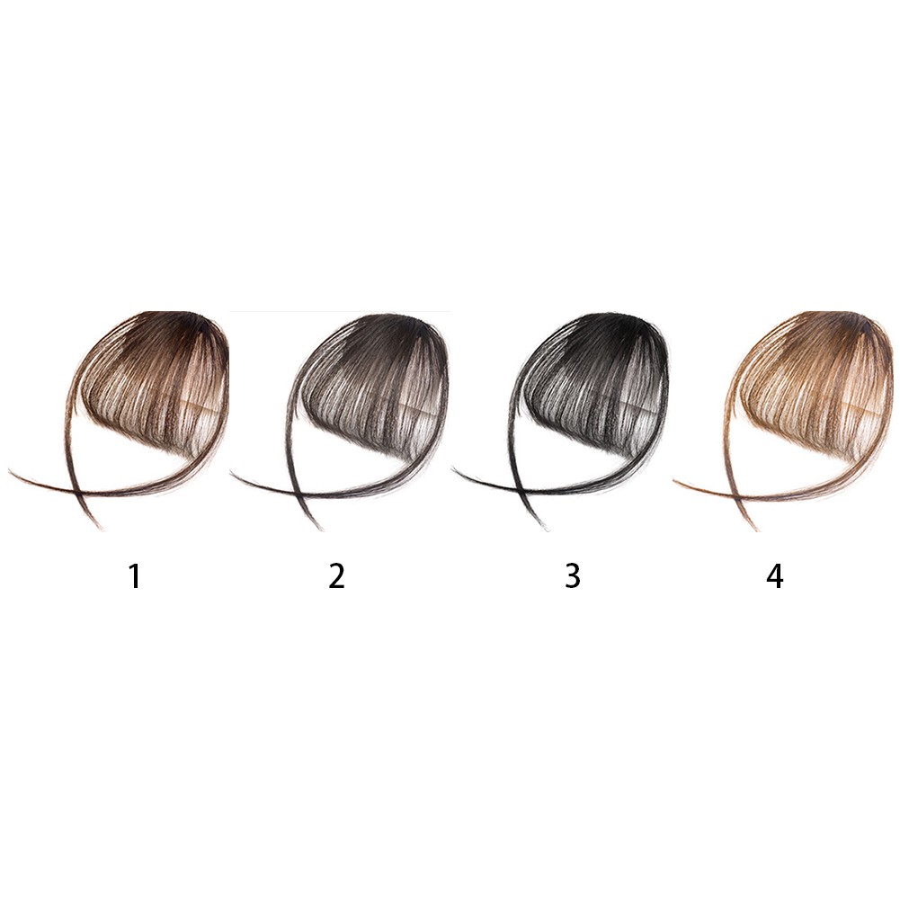 1Pcs Clip In On Bangs Fringe Fake Hair Extensions Straight Front Neat ...