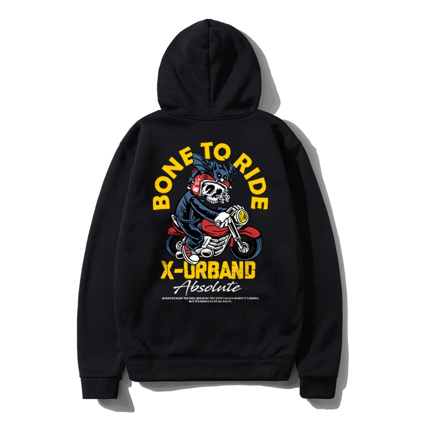 Bone To Ride A207 เสื้อแจ็กเก็ตกันหนาว แบบสวมหัว พรีเมี่ยม สําหรับ ...