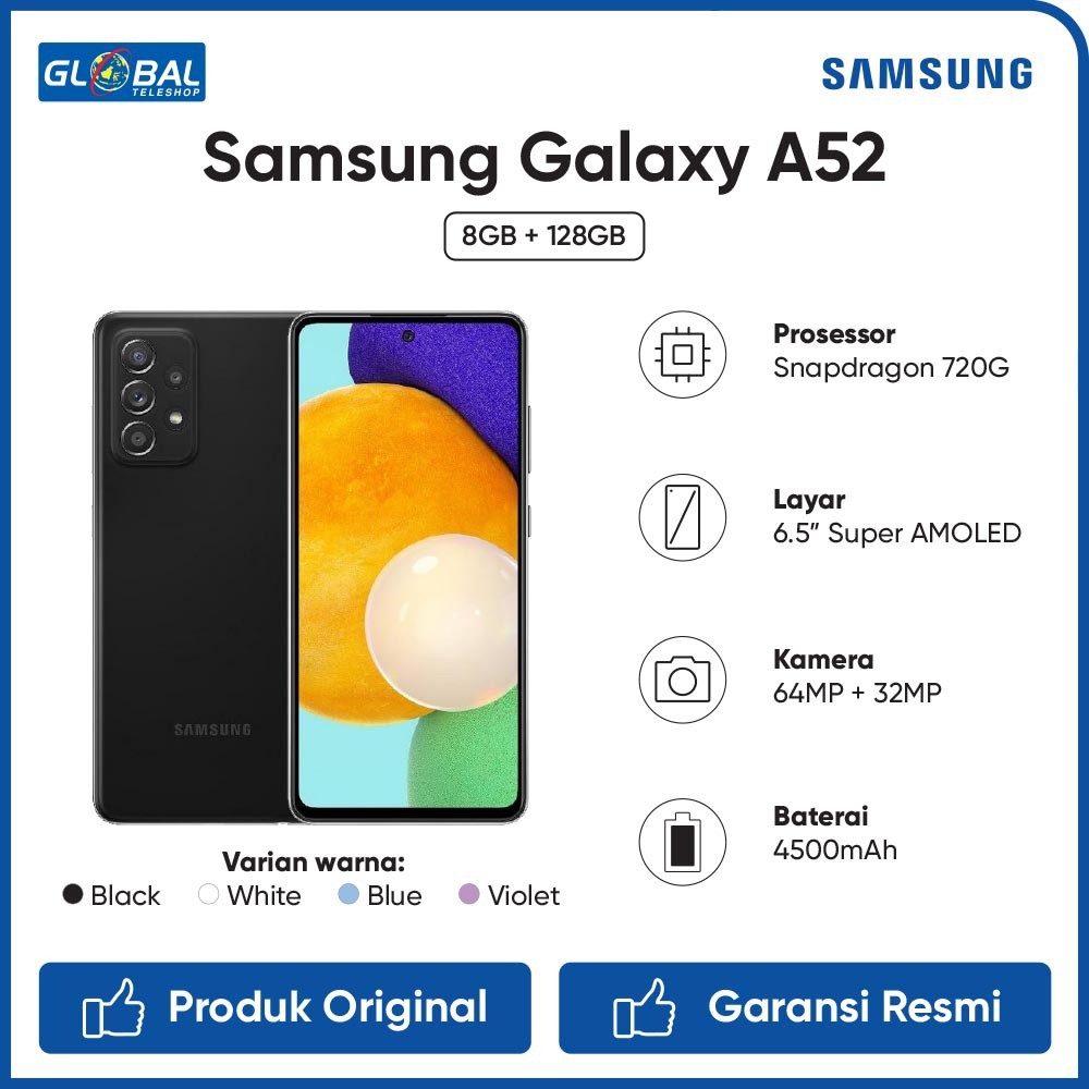 Spesifikasi Samsung Galaxy A52, Harga Terbaru dan Kelebihannya Spesifikasi Samsung Galaxy A52, Harga Terbaru dan Kelebihannya