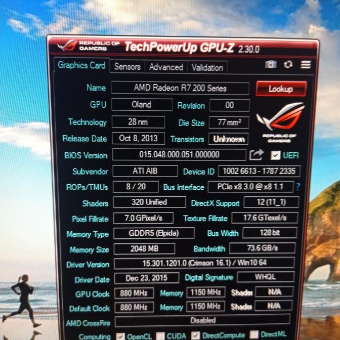 Vga R7 200 1GB 2GB ddr5 128Bit โดยตรง 12 onbord vga hdmi dvi ...