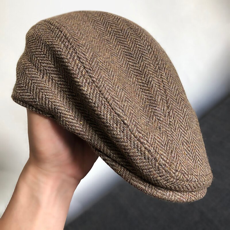 Men Beret Hat Women Plain Duckbill Flat Caps Men Camel Classic Gatsby ...