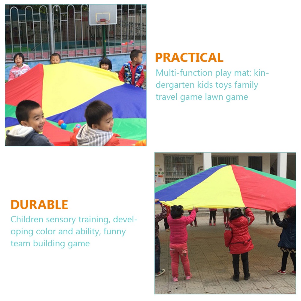 Colored Practical Multi-function Team Game Kindergarten Parachute Prop ...