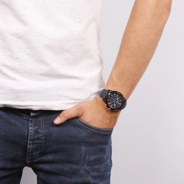 SALE พร้อมสต็อก Original Fossil Watch Grant Chronograph Brown Leather ...