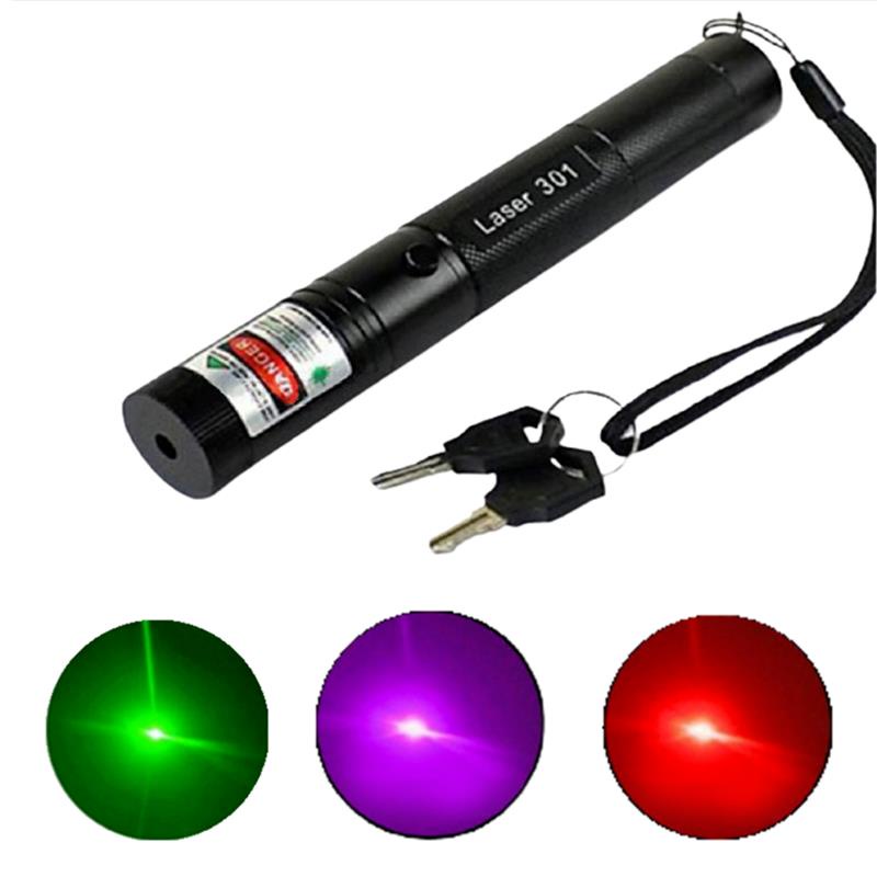 Hunting 532nm 5mw Green Laser Sight 301 Pointer High Powerful Adjustable Focus Lazer Red Lasers ...