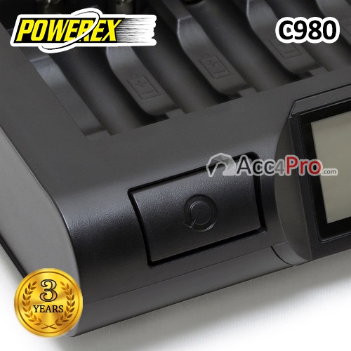 PoweRex MH-C980 C801D แท่นชาร์จ 1-8 ก้อน ชาร์จเร็ว1 ชม.แยกก้อนอิสระ ...