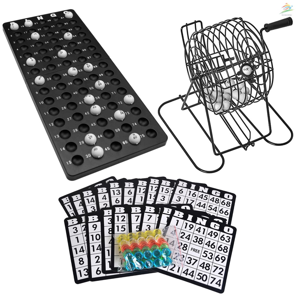 Ecogoing Bingo Lottery Machine Bingo Game Set with Bingo Cage Bingo ...