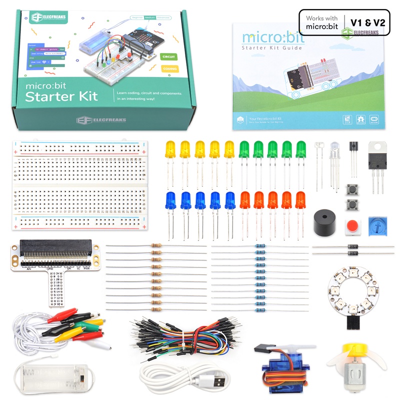 ชุดการเรียนรู้พื้นฐานไฟฟ้าอิเล็กทรอนิกส์โค้ดดิ้ง Microbit Starter Kit ...
