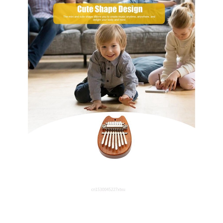Mini Kalimba 8 Keys Cute Thumb Piano Finger Keyboard Musical Instrument ...