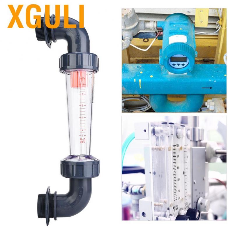 Xguli LZS-50W Elbow Liquid Flowmeter ABS Plastic Tube Type Water Flow ...