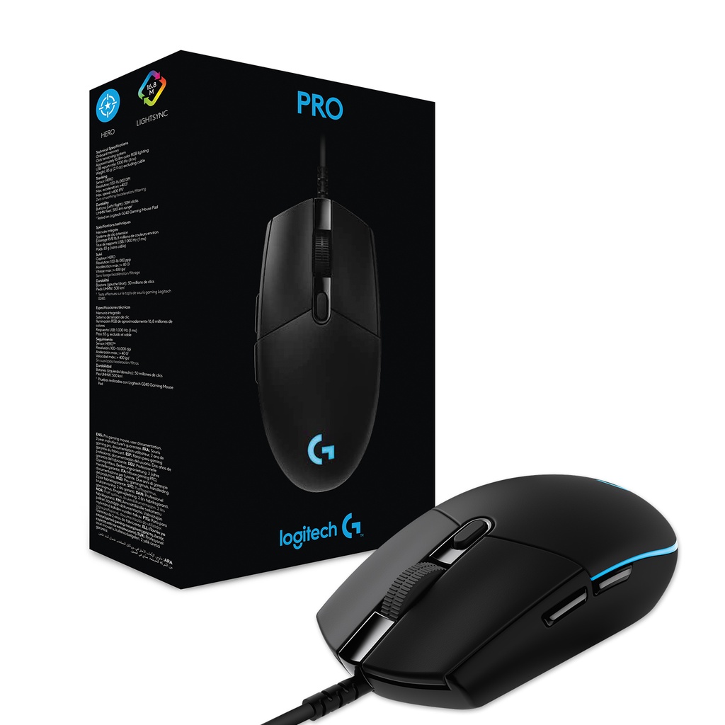 Logitech G Pro Hero Gaming Mouse 25600 DPI RGB LIGHTSYNC ( เมาส์เกมมิ่ง ...
