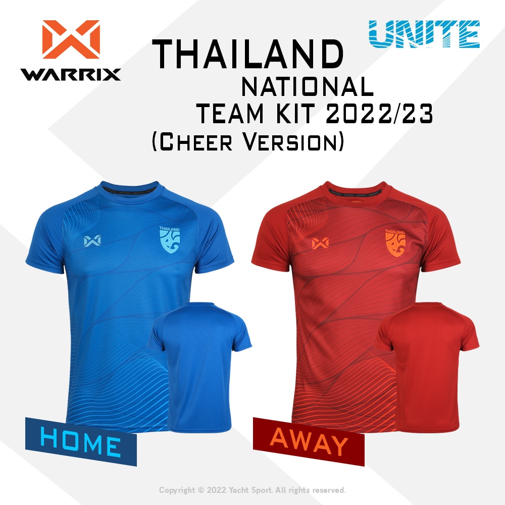 เสื้อเชียร์ WARRIX Thailand National Team Kit 202223 (Cheer Version ...