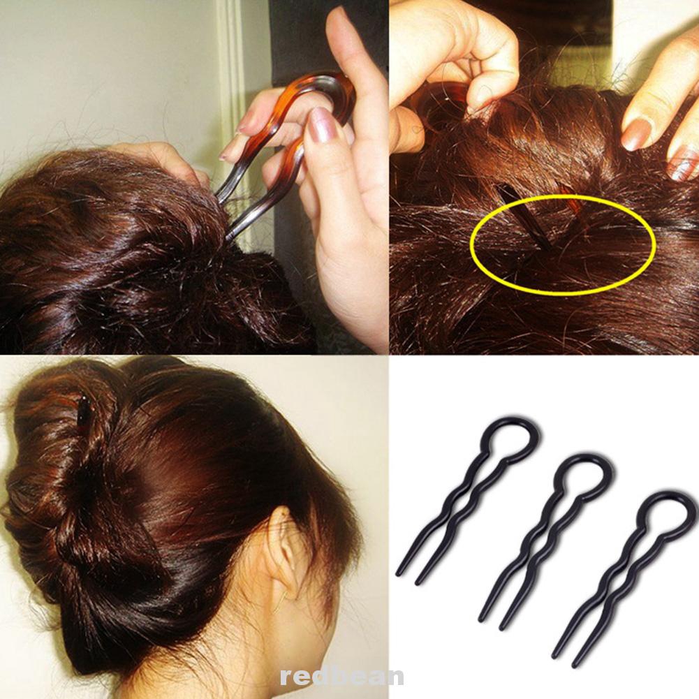 3pcs/set Hair Styling Quick Tools Hairdressing Practical Bun Stick ...