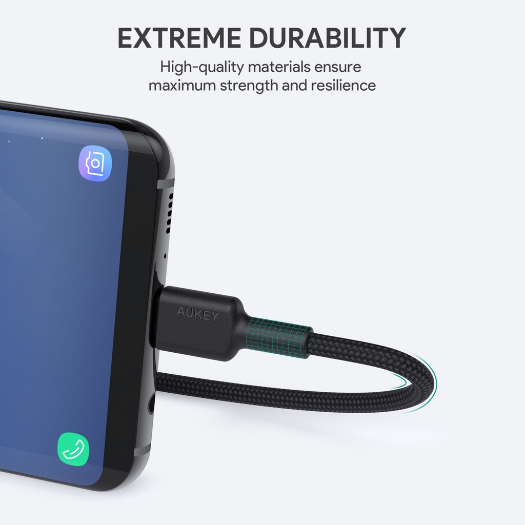 AUKEY CB-CD30 สายชาร์จ Type C USB-C CHARGE CABLE รองรับ Apple CarPlay ...