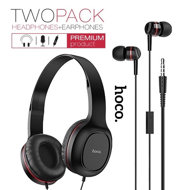 หูฟัง！ ????Hoco W24 ของแท้ 100%! หูฟัง Earphone พร้อมหูฟังครอบหู ...