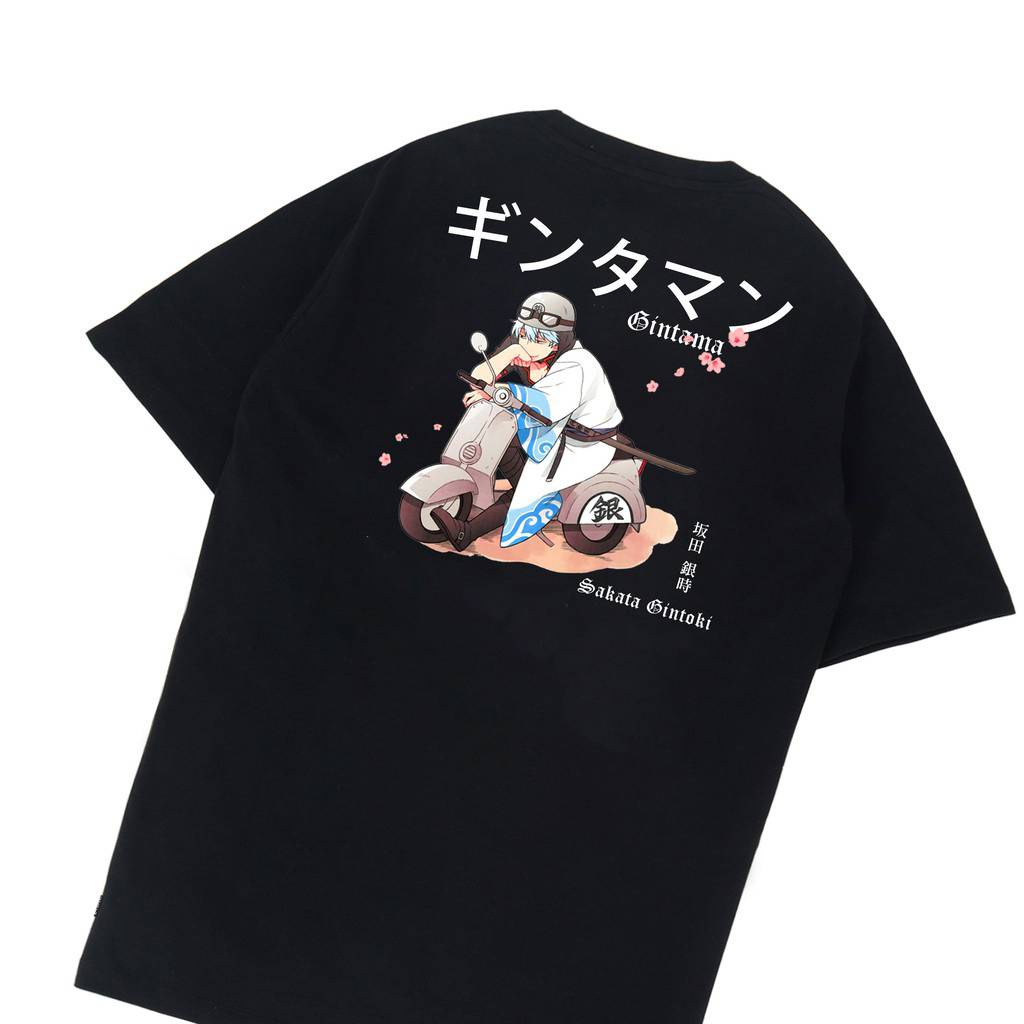 terdiny เสื้อยืดผู้ชายและผู้หญิง Gintama - Sakata Gintoki เสื้อยืดลําลองสําหรับผู้ชายแขนสั้นคอ ...