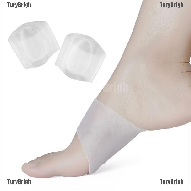 【Brigh】2 x Silicon foot arch support heel gel cushion insole pain ...