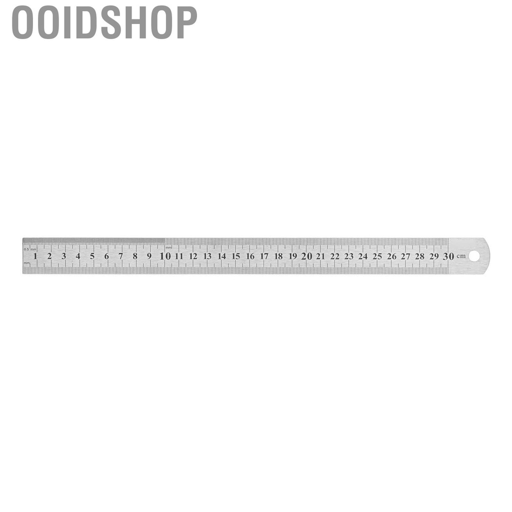 Ooidshop 30cm Ruler Measurable Length Clear Scale Accurate Stainless ...