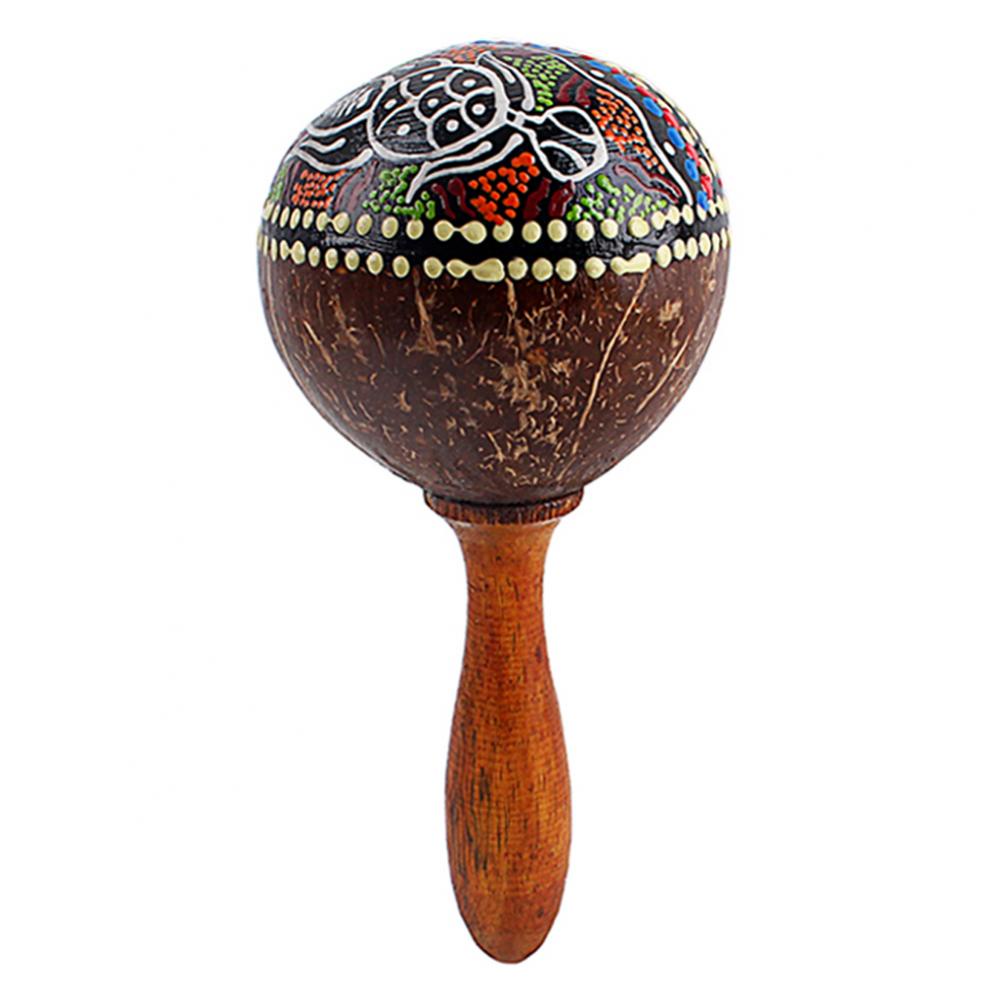 50 Hot Sale Coconut Shell Sand Hammer Shaker Hand Rattle Percussion ...