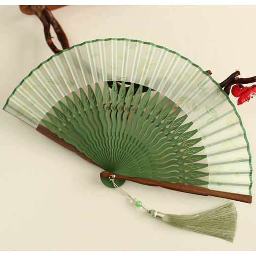 时光的小店Moon fan retro style 5.8 inch female fan Japanese style fold ...