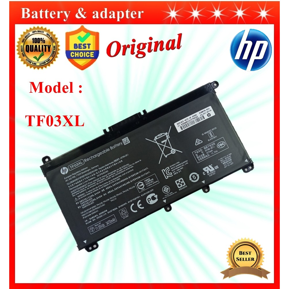 Battery Notebook HP Pavilion TF03XL 15-CC 15-CD 15-CK 14-BP 14-BF 14-BK ...