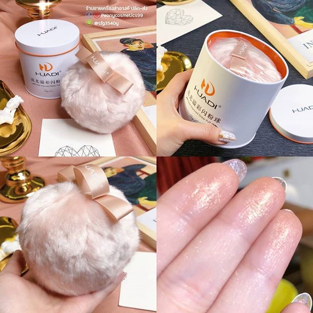 ของแท้ พัฟ ตบแล้ววิ้ง HUADi Fairy Glittering glitter Powder puff ...