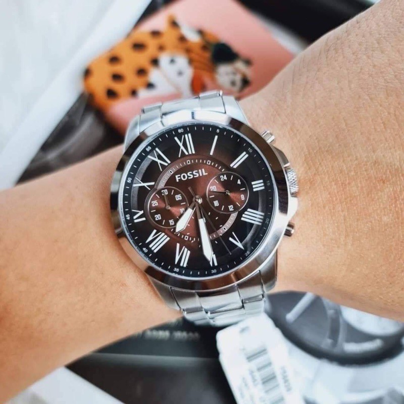 นาฬิกา Fossil Grant Chronograph Stainless Steel Watch FS5628 ของแท้ ...